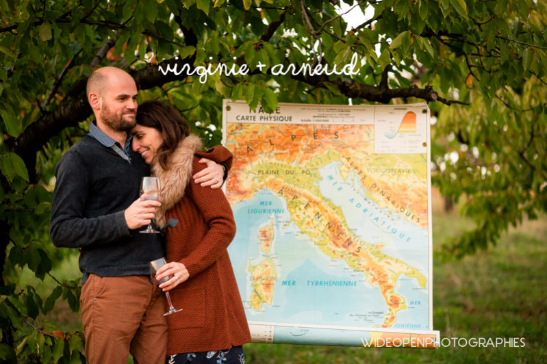 Virginie + Arnaud. séance photo engagement Lyon sur fond d’Italie, dans ...