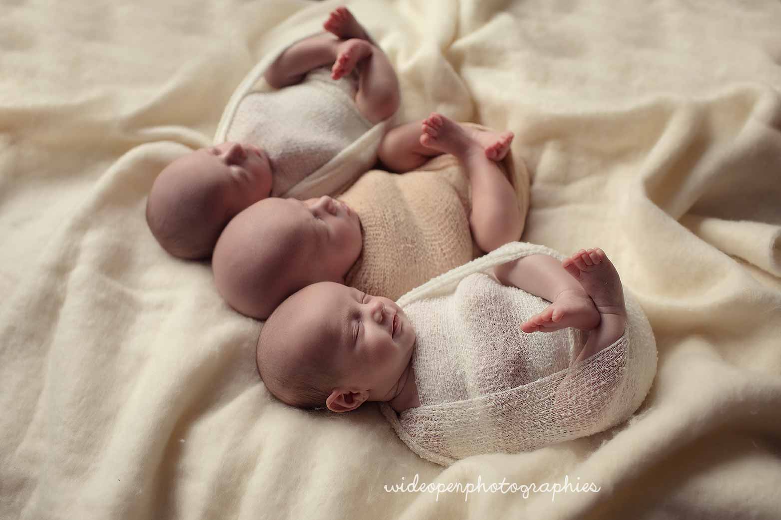 photographe naissance triplés Lille | Wide Open Photographies